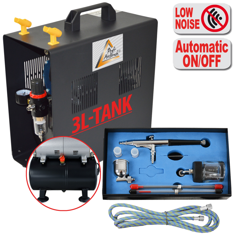 Airbrush Kompressor Universal II-C Set I mit Zubehör